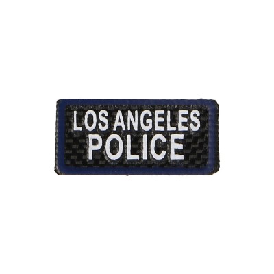 Los Angeles Police Patch (Black) Easy & Simple - Machinegun