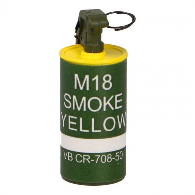 M18 Yellow Smoke Grenade (Olive Drab) Dam Toys - Machinegun